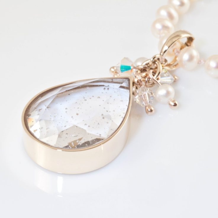 Crystal Faceted Teardrop Necklace - eternitycrystal